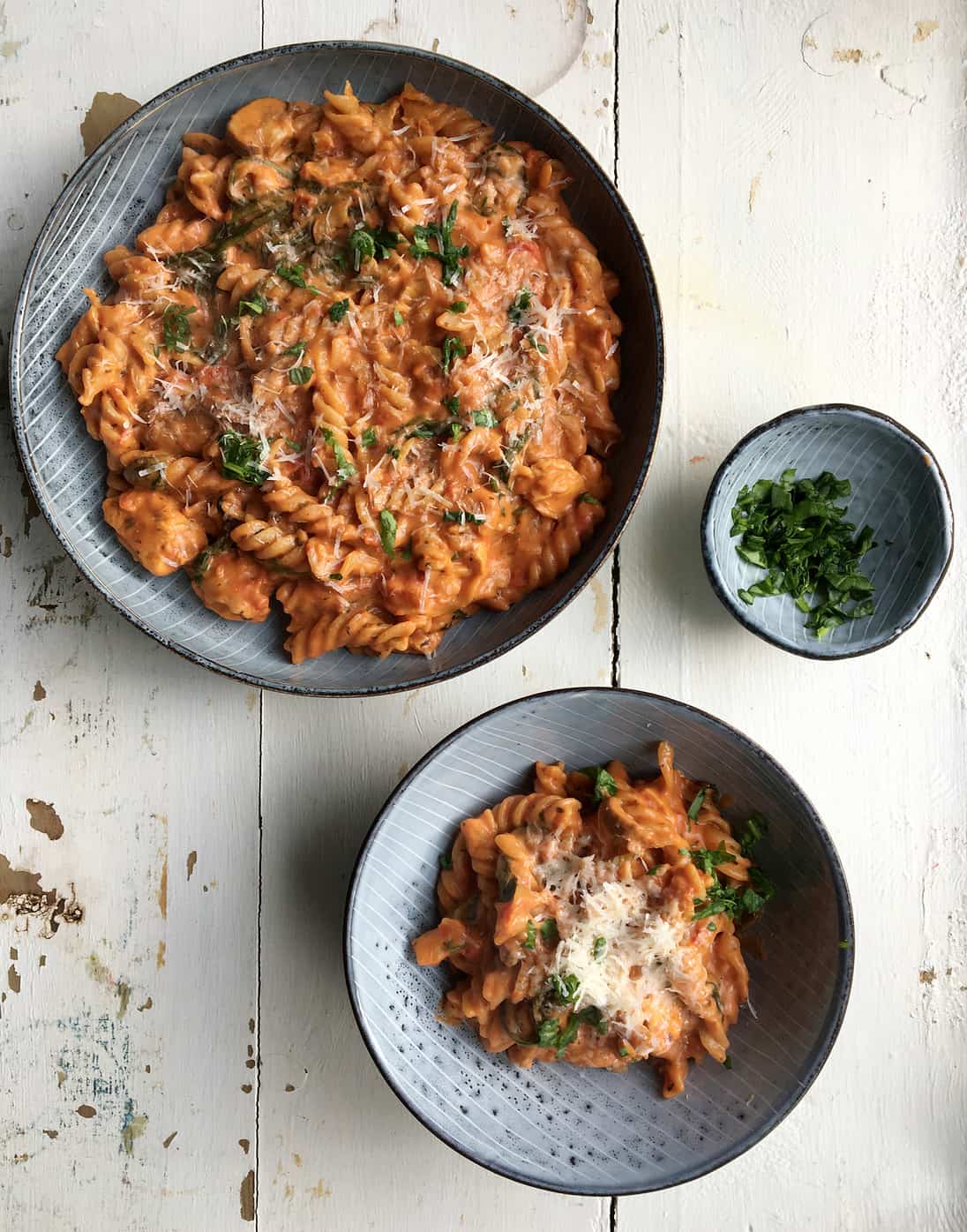 One pot pasta med kylling i cremet tomatsauce på 20 min