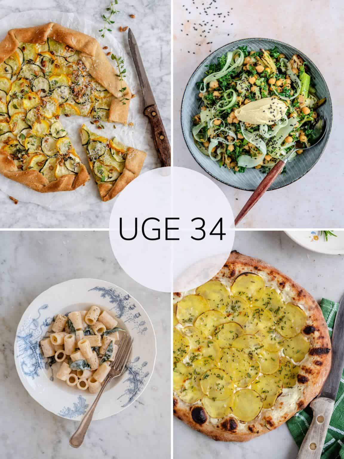 Vegetarisk madplan uge 34 - Spækket med vegetariske måltider