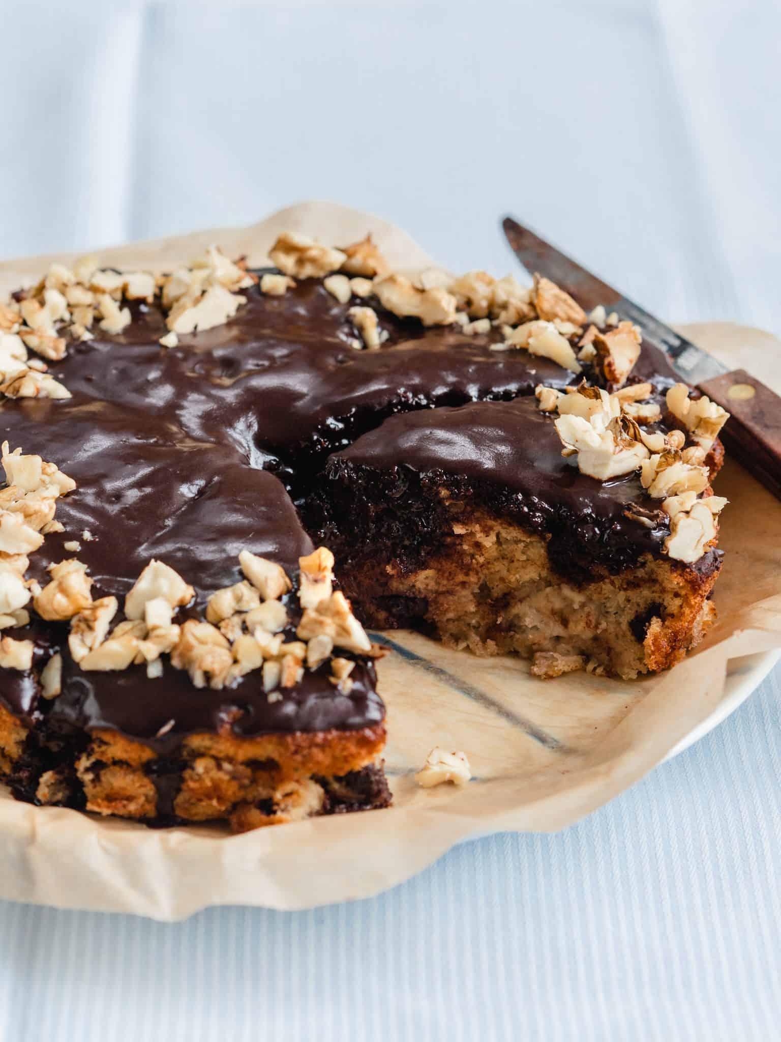 Banankage med chokolade - bedste opskrift på banan kage🍌