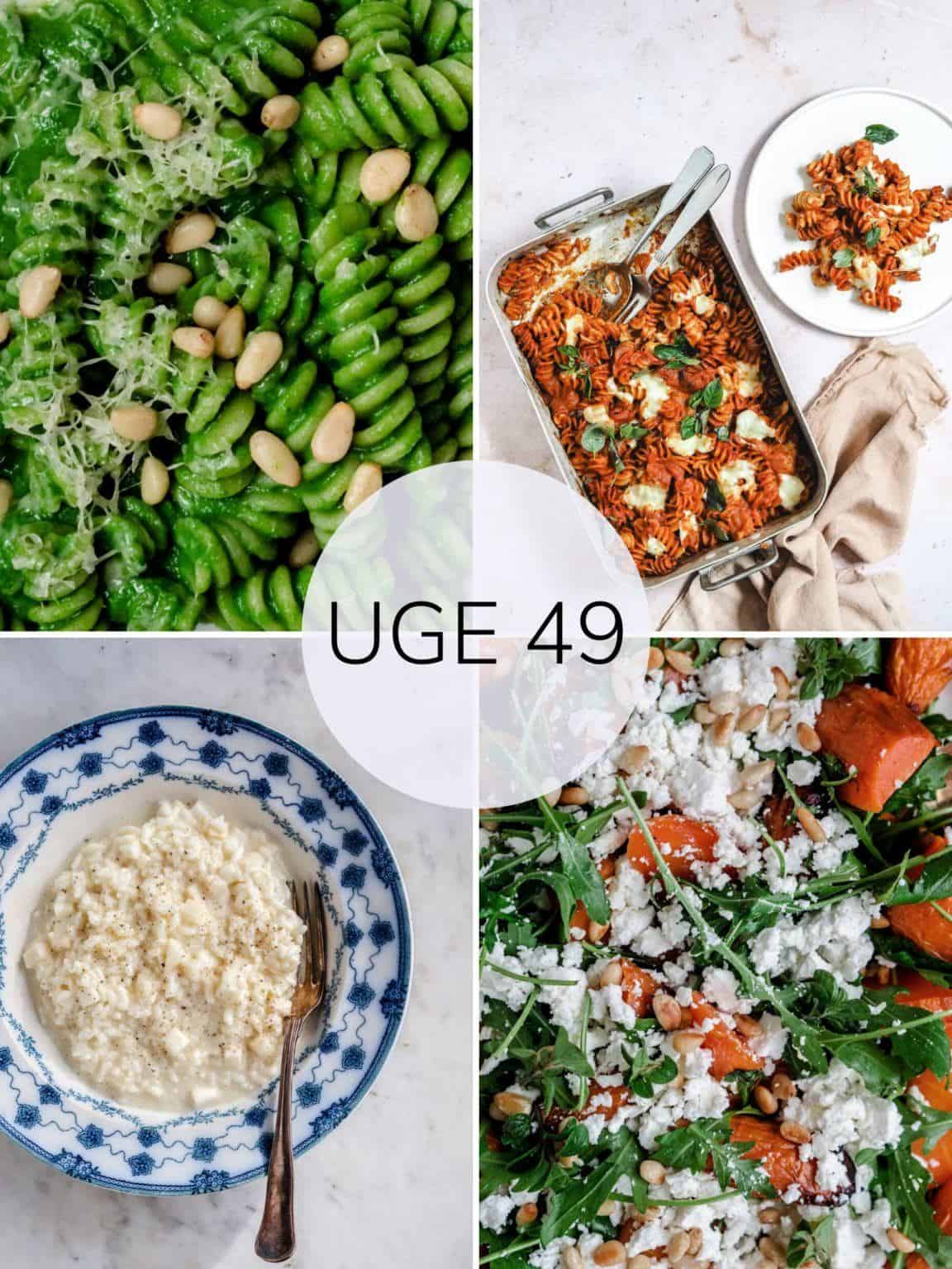 Vegetarisk madplan uge 49 - Gratis vegetarisk madplan