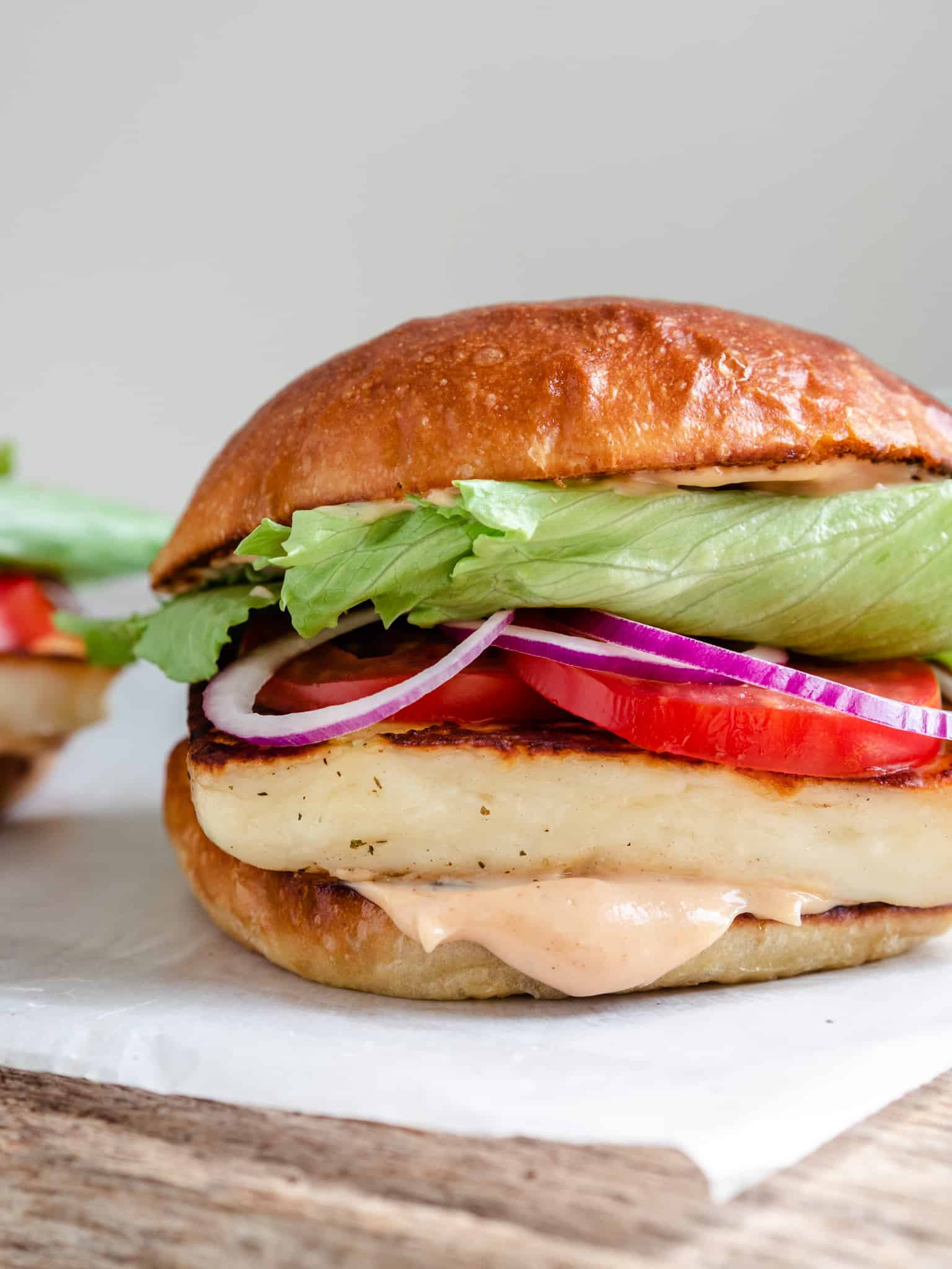 Halloumi burger - Vegetarisk burger med halloumi ost