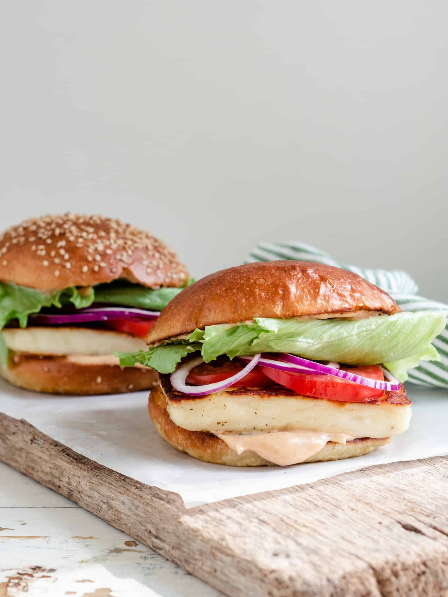 Halloumi burger - Vegetarisk burger med halloumi ost