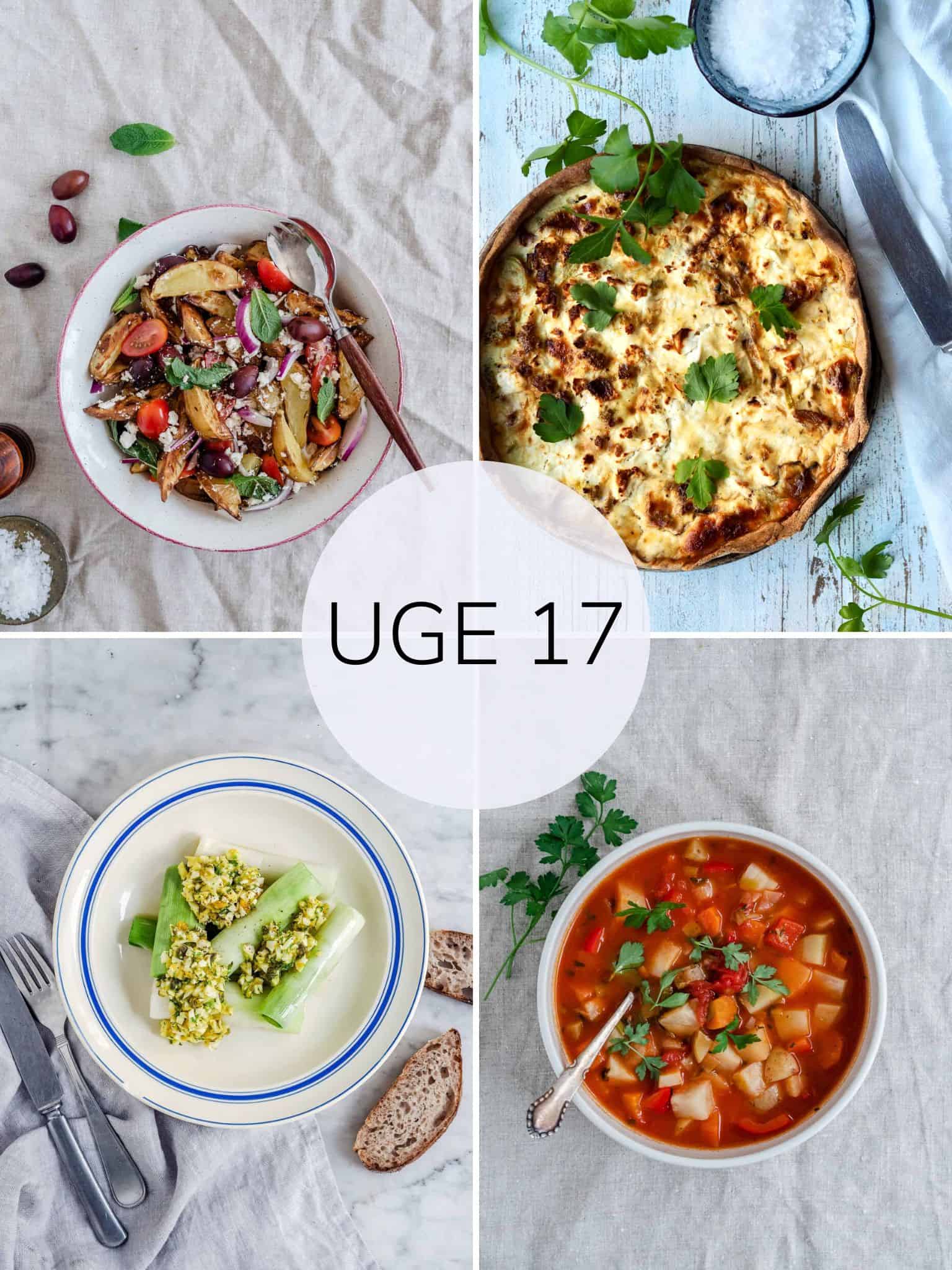 Vegetarisk madplan uge 17 - Gratis vegetarisk inspiration