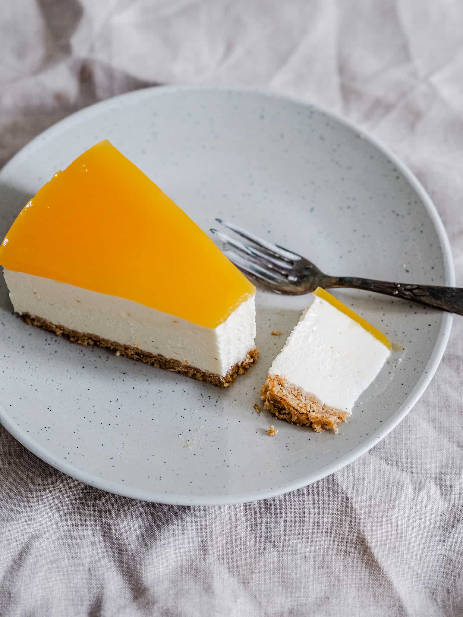 Appelsin cheesecake - med sprød bund og appelsinsmag!