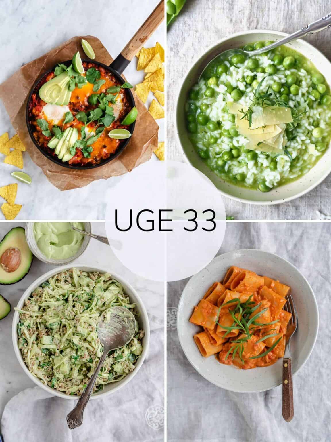 Vegetarisk madplan uge 33 - Gode vegetariske retter
