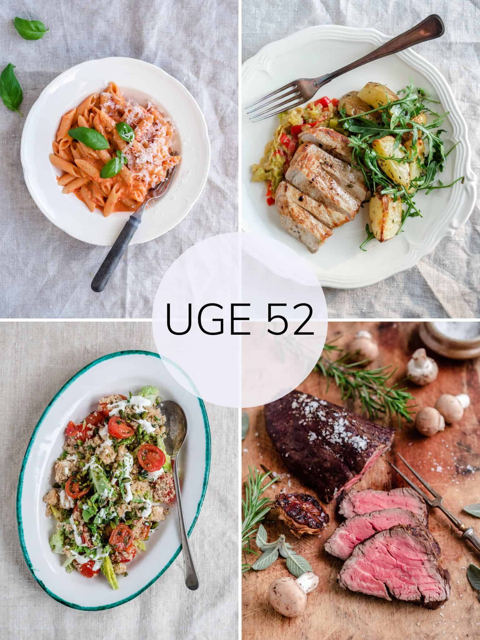 Madplan uge 52 - gode hverdagsretter til dig og din familie