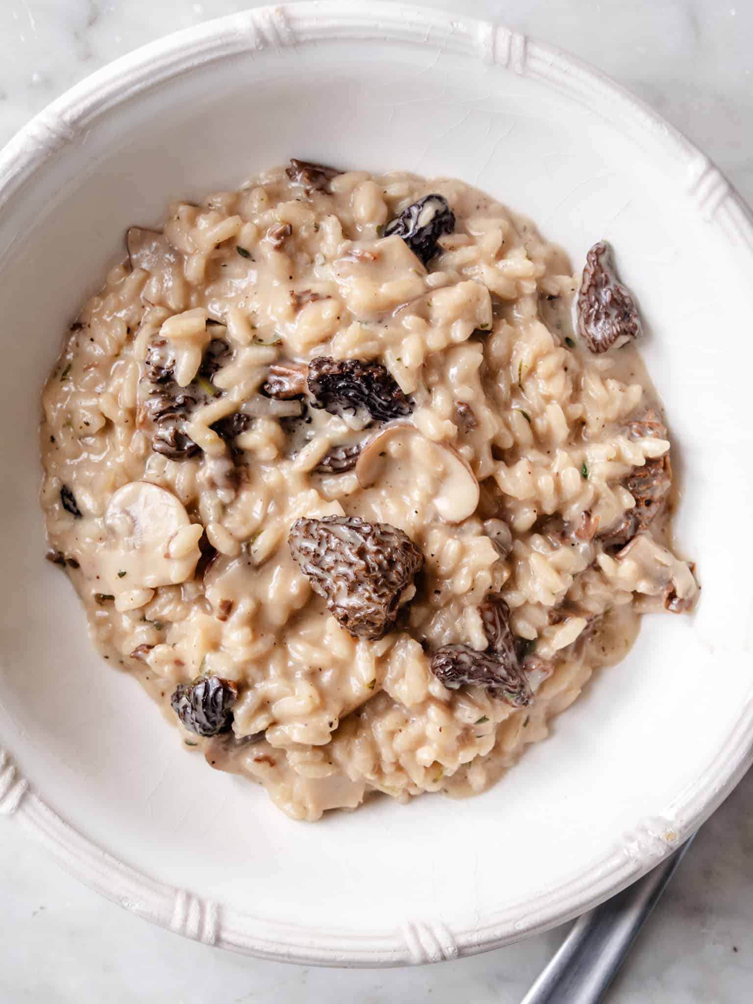 Nem morkel risotto - cremet risotto med tørrede morkler